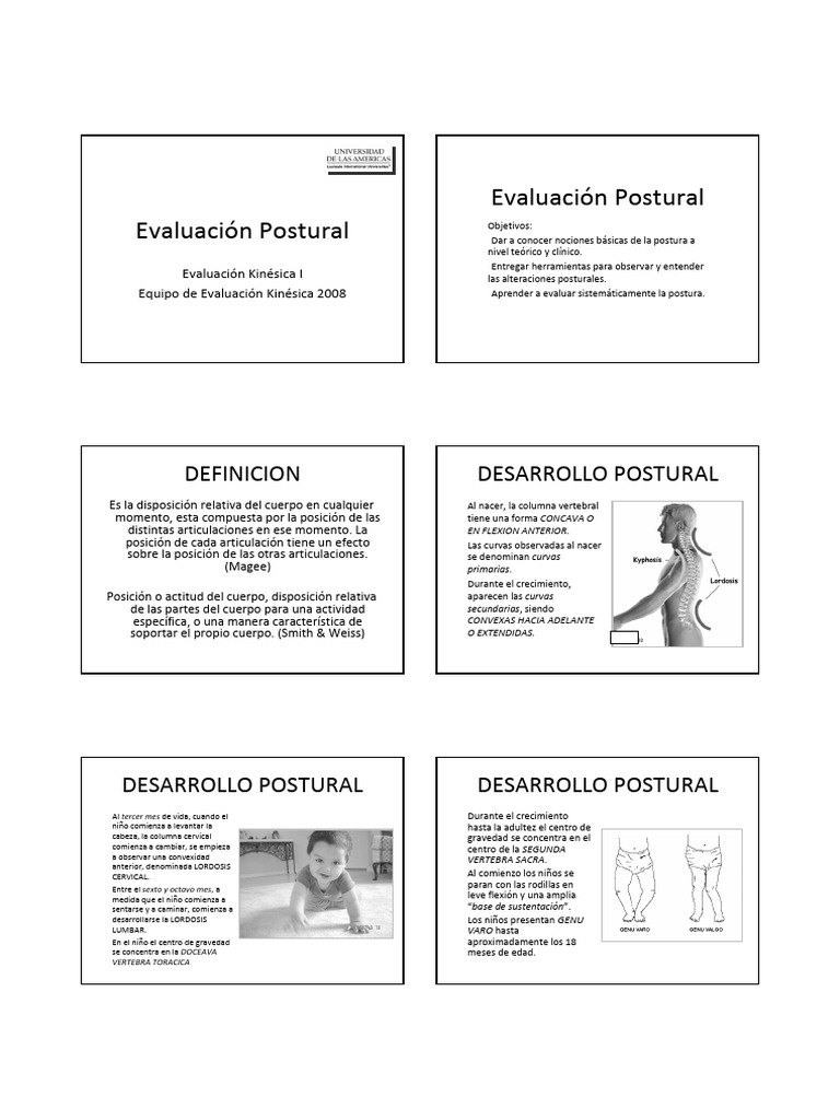 Evaluación y Desarrollo Postural | PDF | La columna vertebral | Dolor
