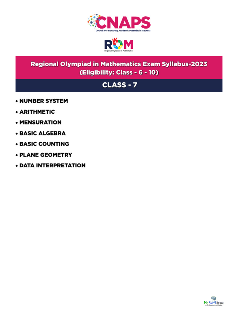 ROM Syllabus CLASS-7.21695338 | PDF