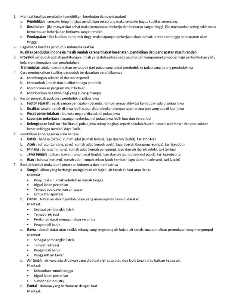 Kisi Kisi Ips Pas | PDF