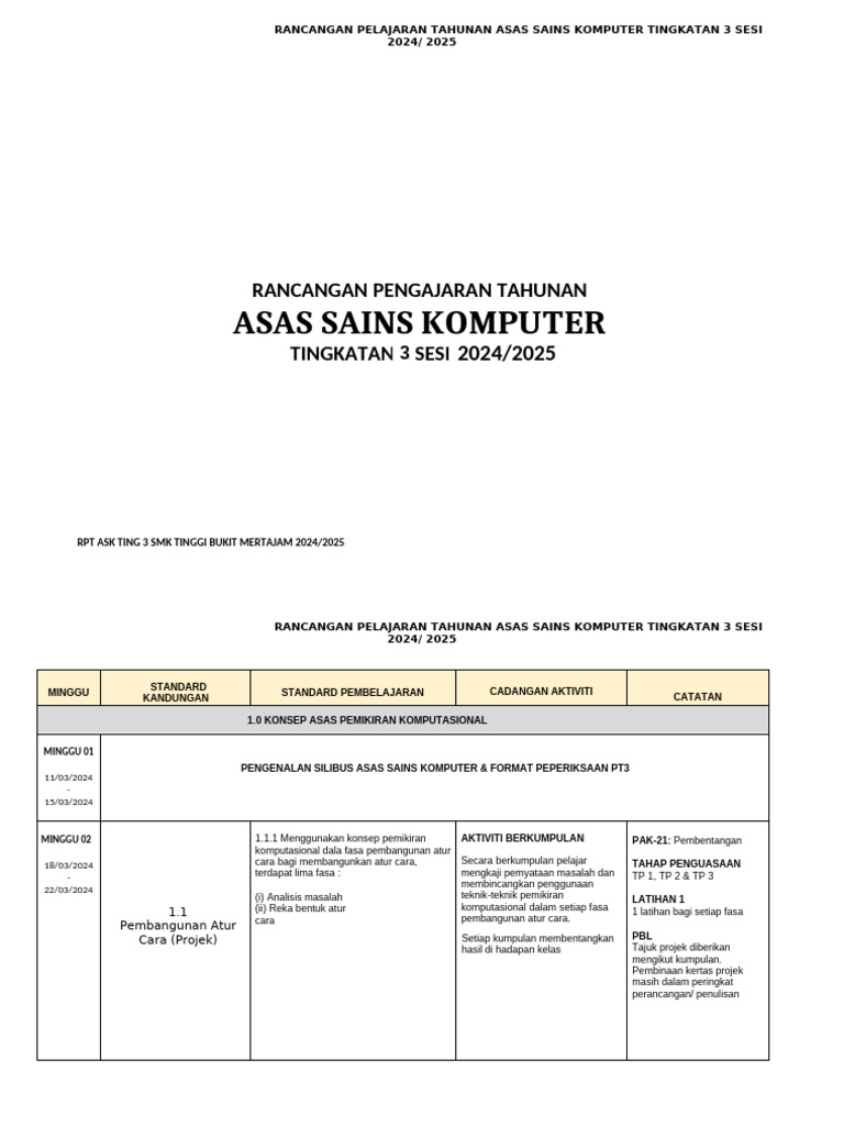 RPT Ask Ting 3 2024 | PDF