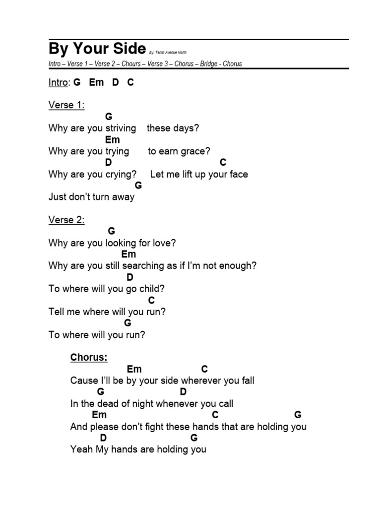 By Your Side Chords | PDF