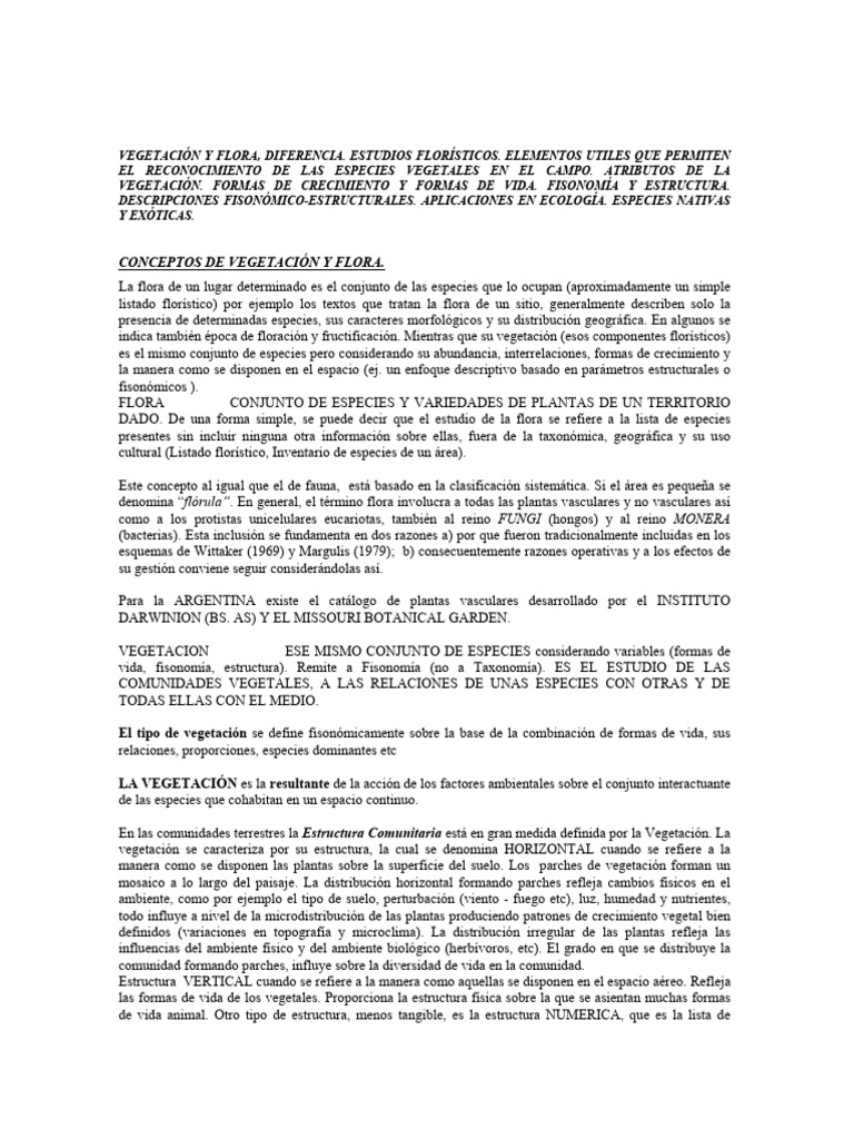 Ecologia General Fisonomia Estructural | PDF