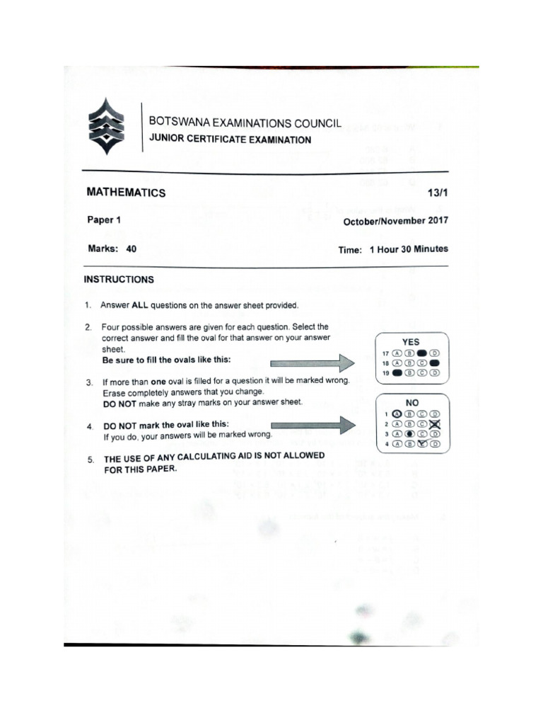 Jce Mathematics | PDF