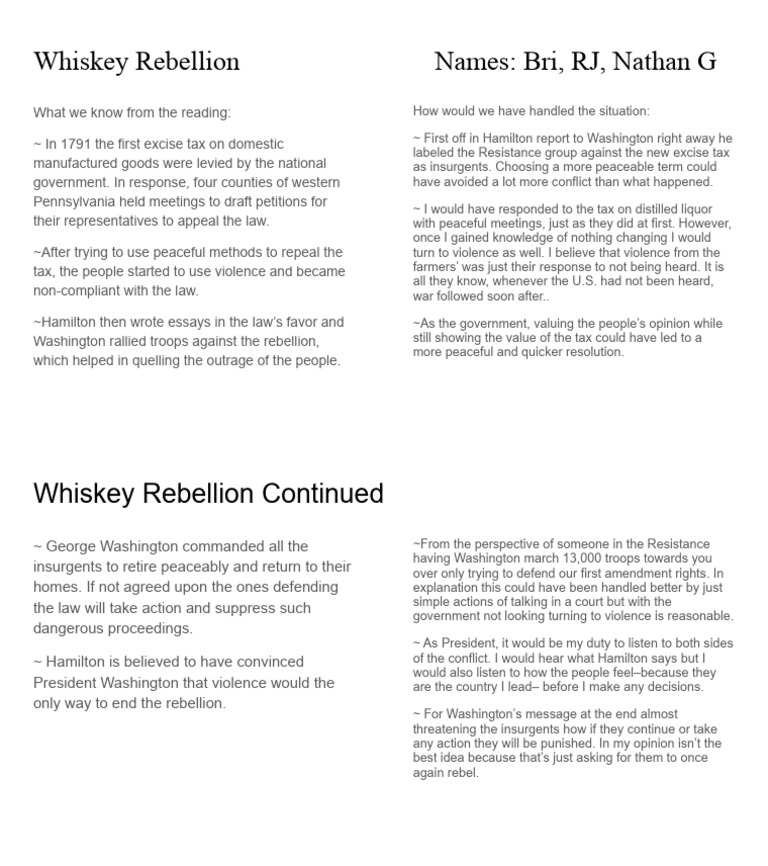 Whiskey Rebellion | PDF