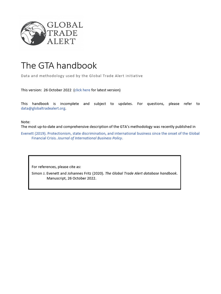 GTA Handbook | PDF