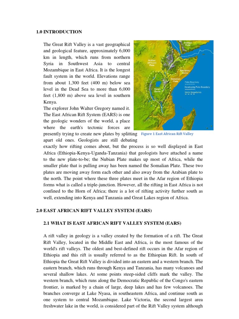 East African Rift Valley Overview | PDF | Rift | Sedimentary Basin