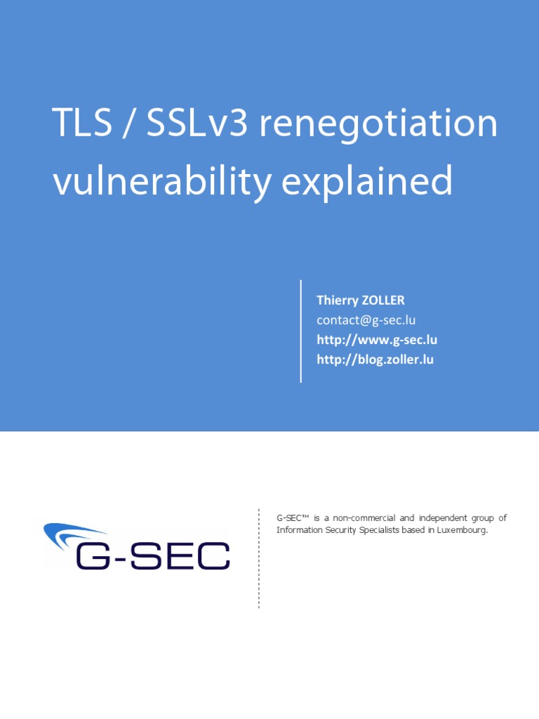 TLS / SSL Session Renegotiation Vulnerability CVE-2009-3555 | PDF ...