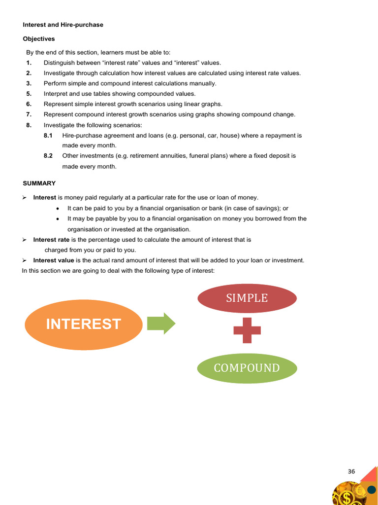 Mathematical Literacy FINANCE | PDF