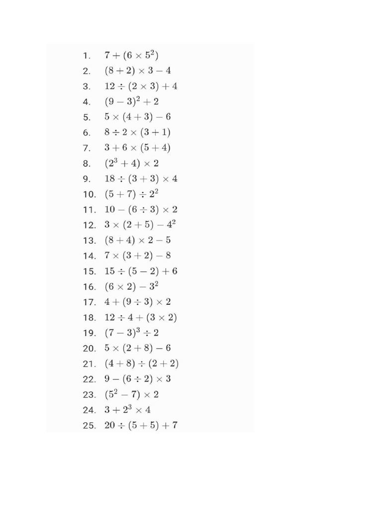 Operasi Pemdas | PDF