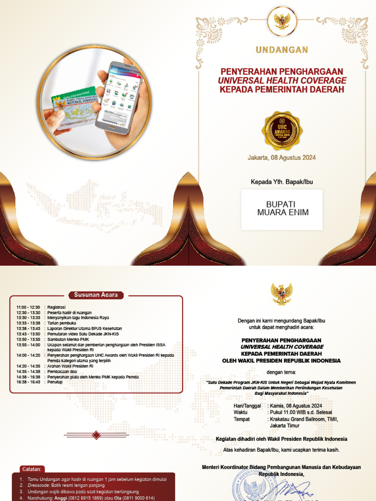 UNDANGAN UHC AWARD | PDF