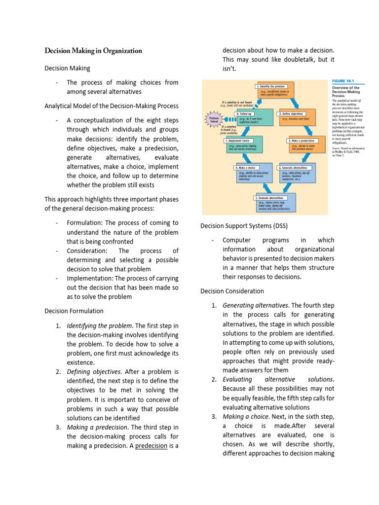 Decision Making in Organization | PDF | Decision Making | Risk