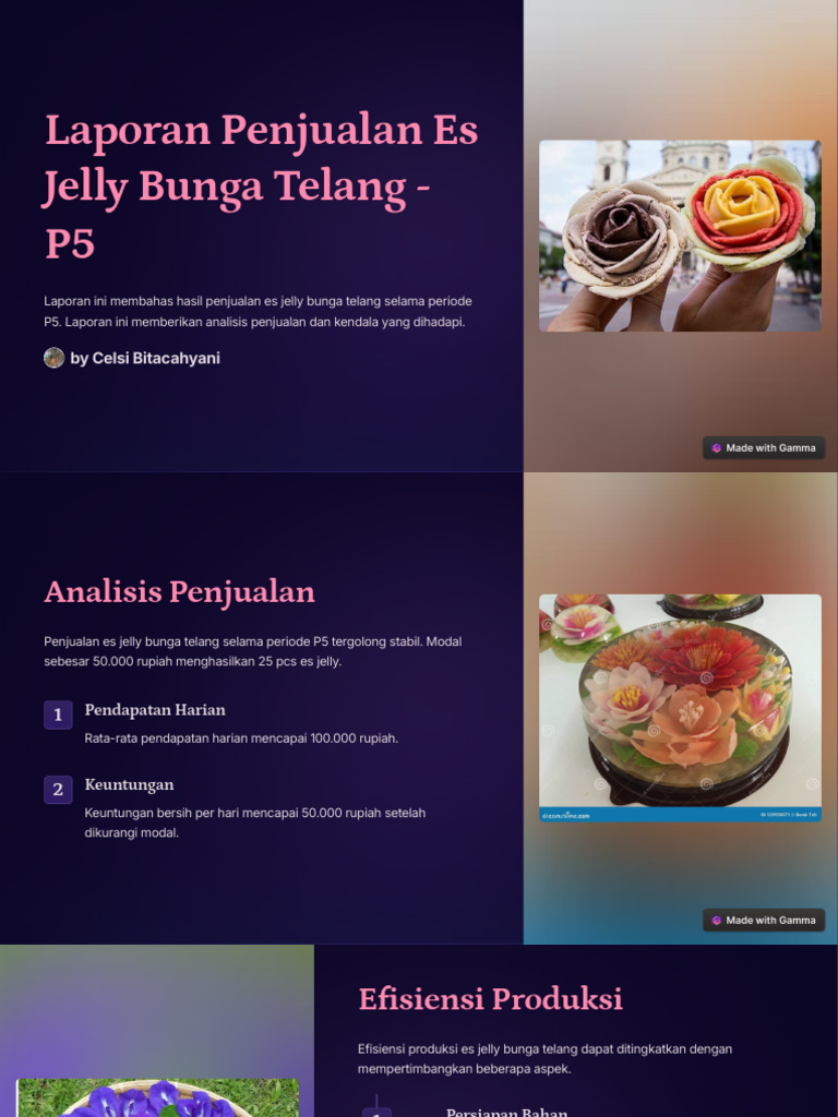 Penjualan Es Jelly Bunga Telang P5 | PDF