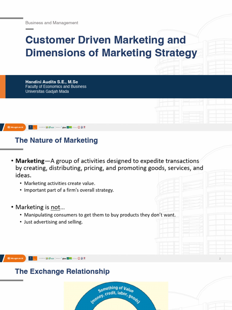 Session 6 - Customer Driven Marketing - Handini Audita | PDF