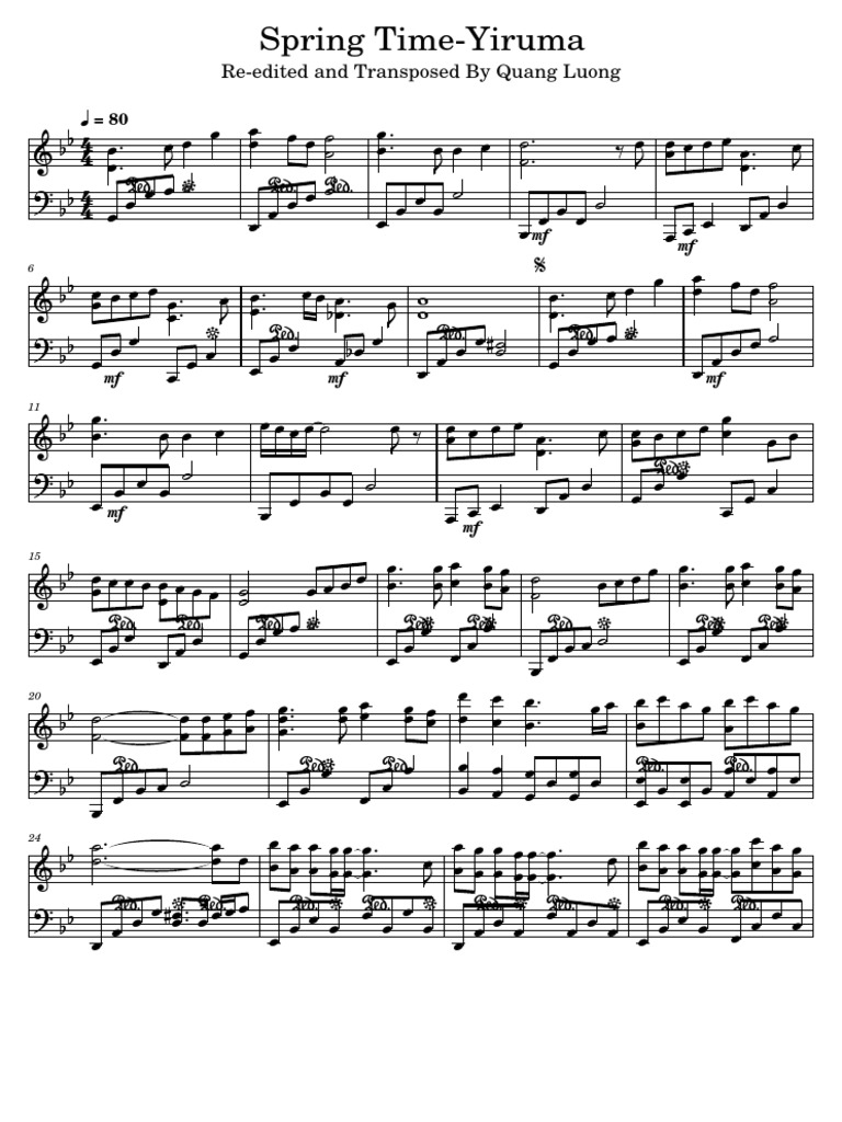 Spring Time Yiruma | PDF