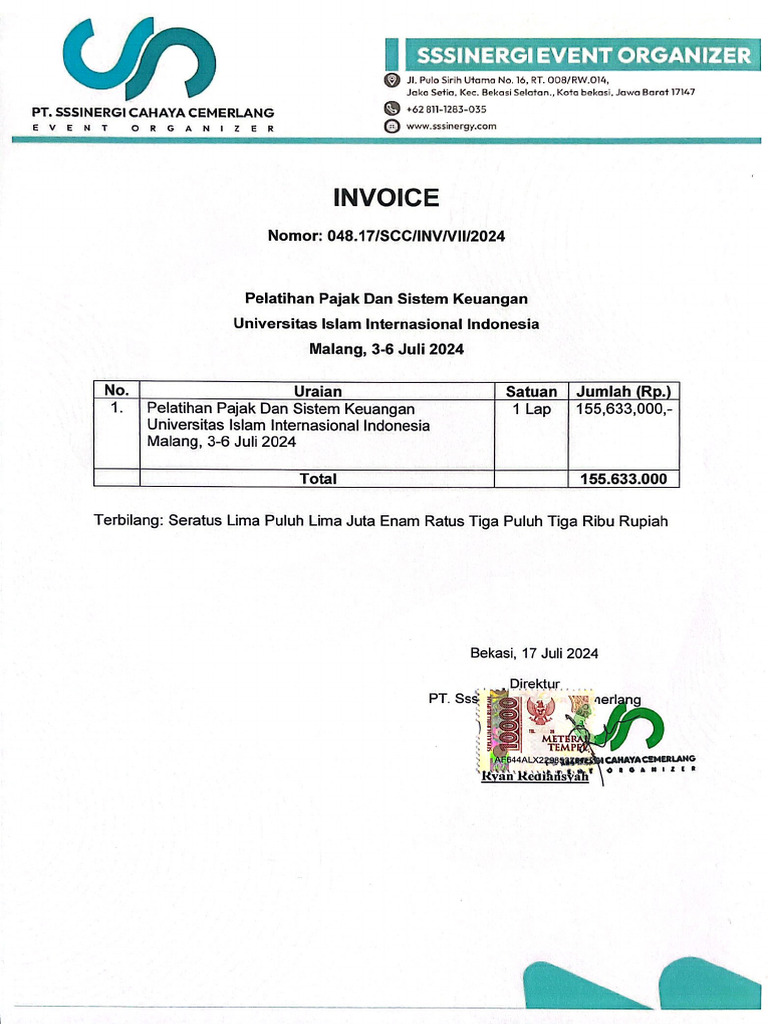 Invoice Pt. SCC | PDF