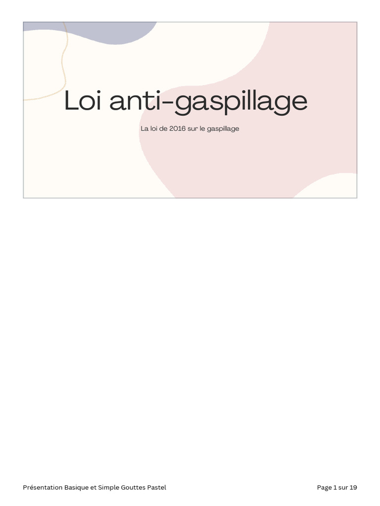 Présentation Basique Et Simple Gouttes Pastel | PDF