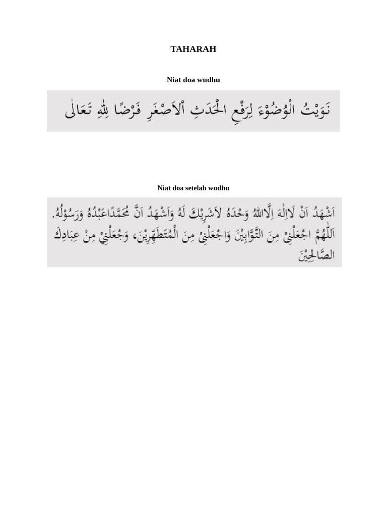 TAHARAH | PDF