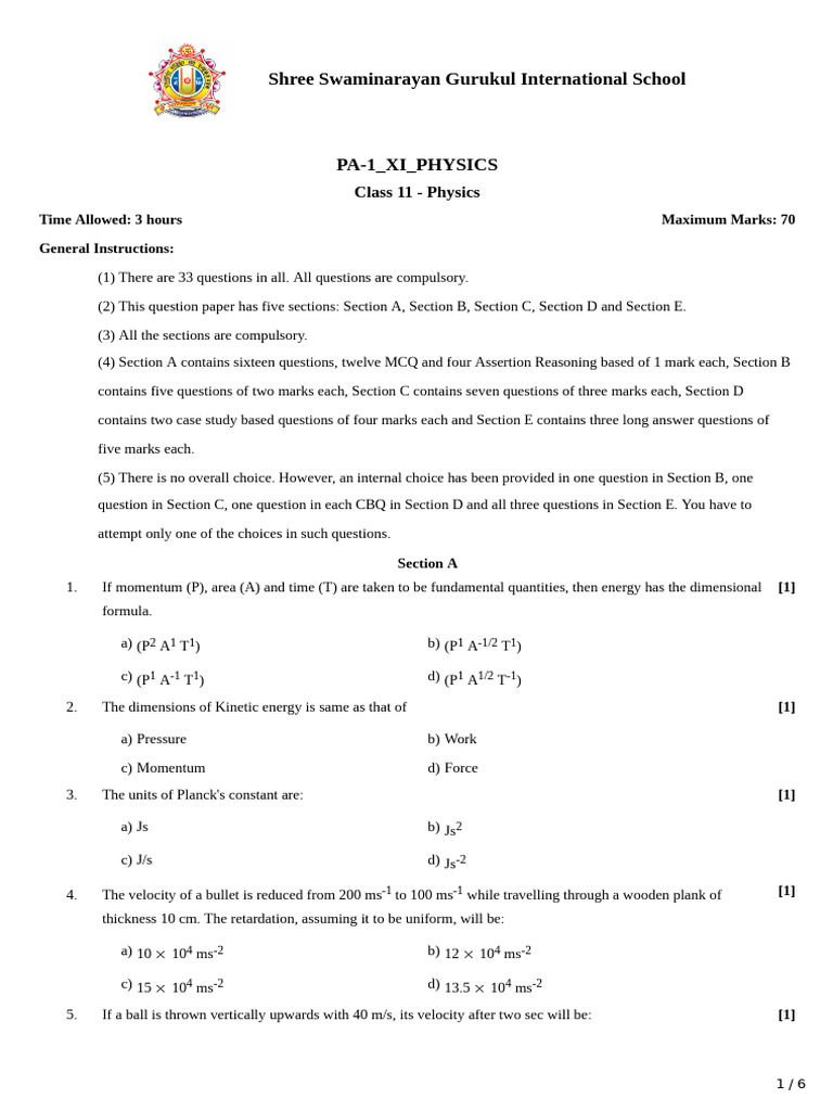 PA-1_XI_PHY_QP | PDF