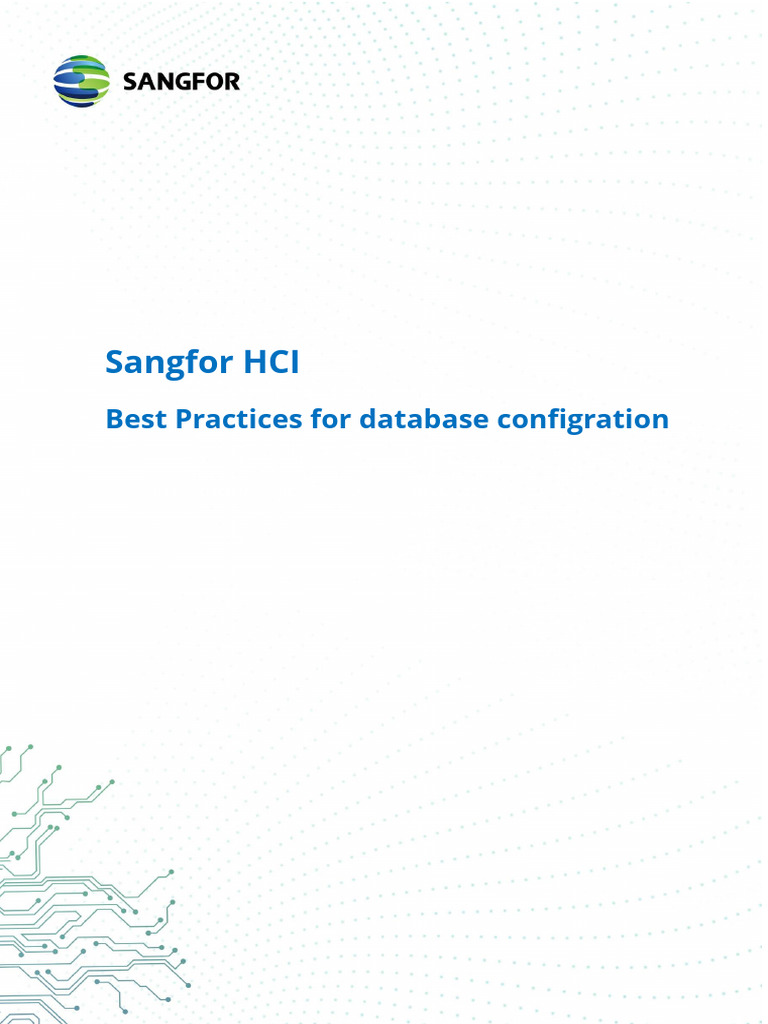 EN-Sangfor HCI - Database - VM - Best Practices | PDF