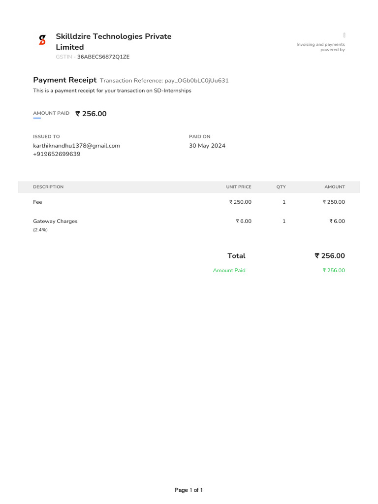 Receipt Pay - OGb0bLC0jUu631 From Skilldzire Technologies Private ...