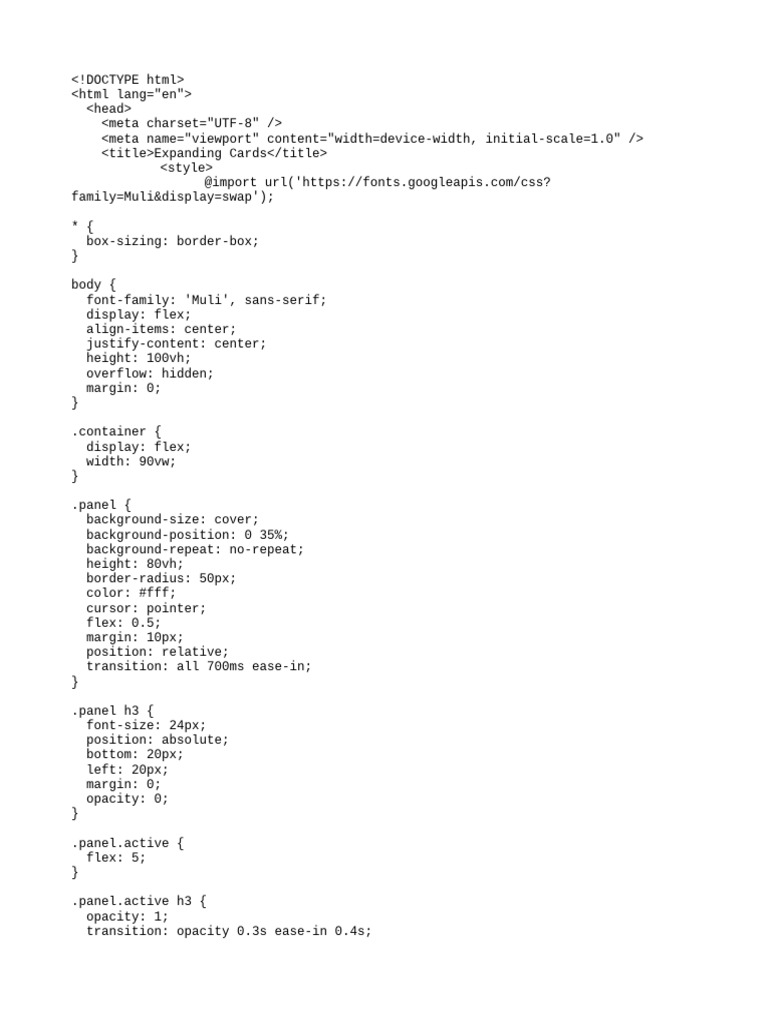 Expanding-Card Using Js | PDF Expanding-Card Using Js | PDF