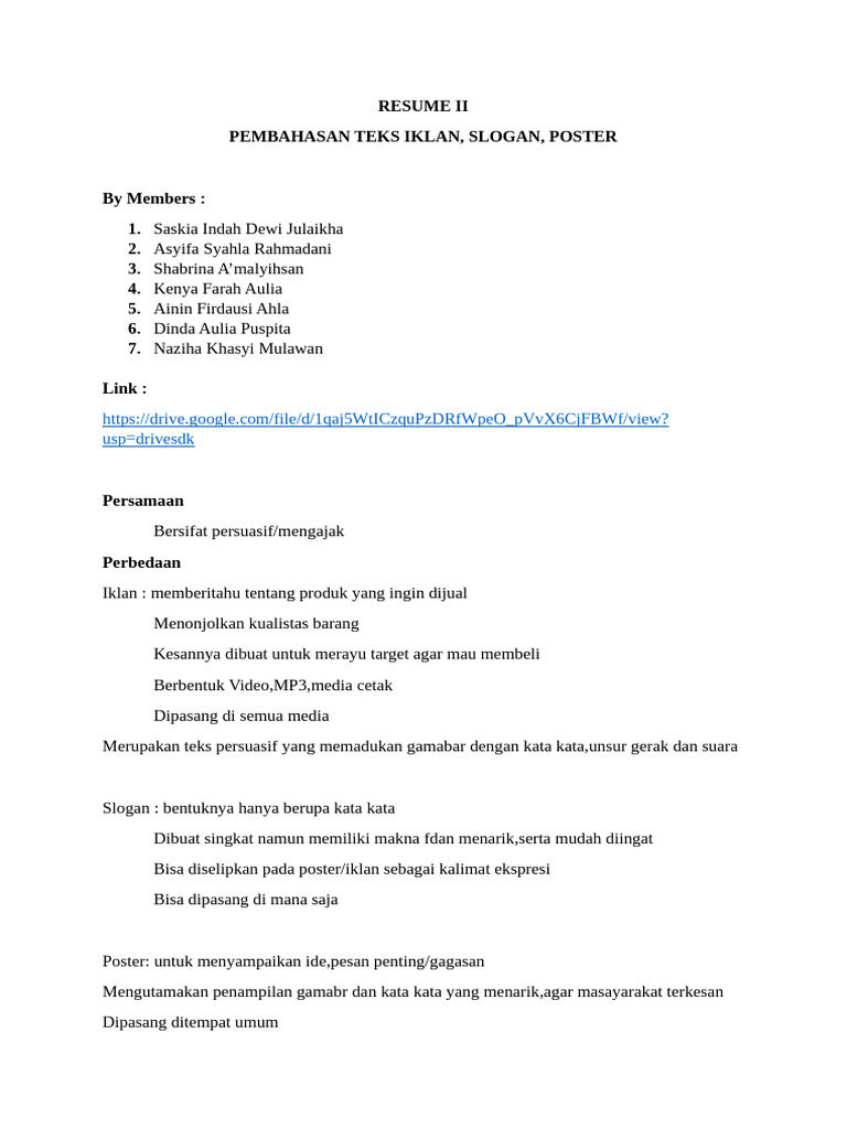 IKLAN SLOGAN POSTER | PDF