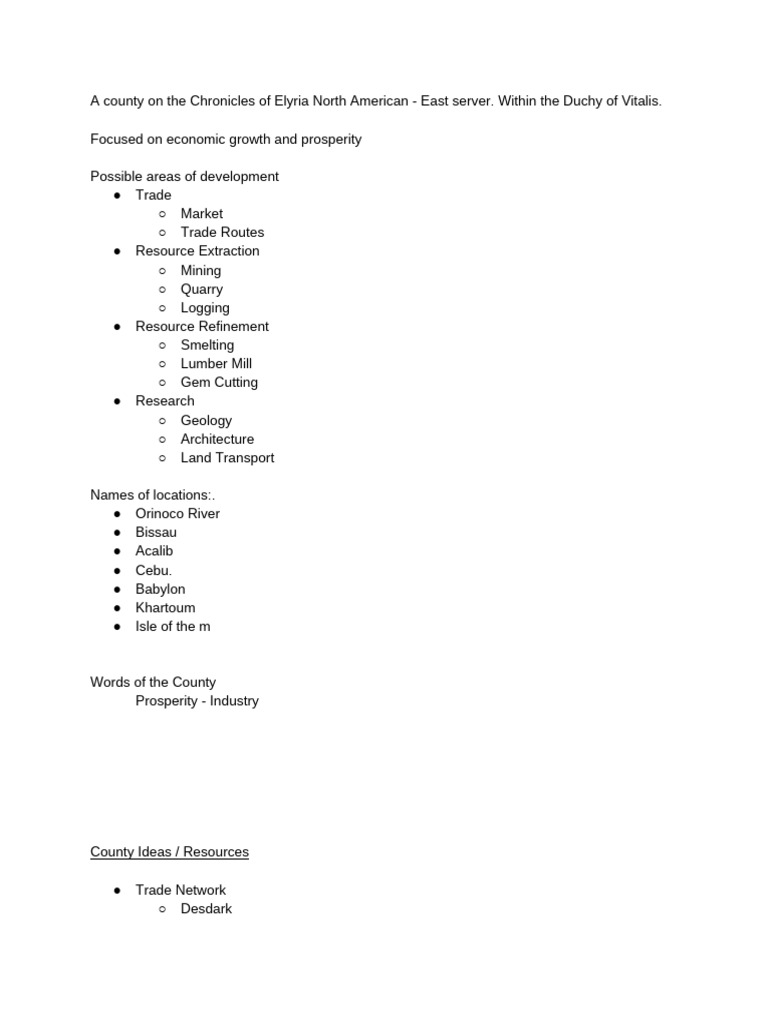County of Argonne - Overview | PDF
