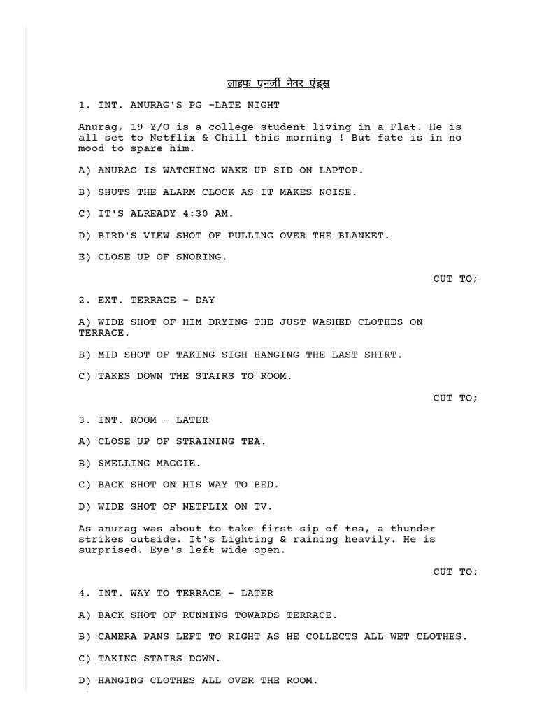 Script Life Energy Never Ends | PDF