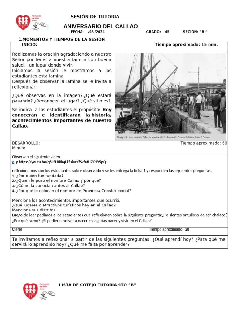 tutoria aniversario del Callao | PDF