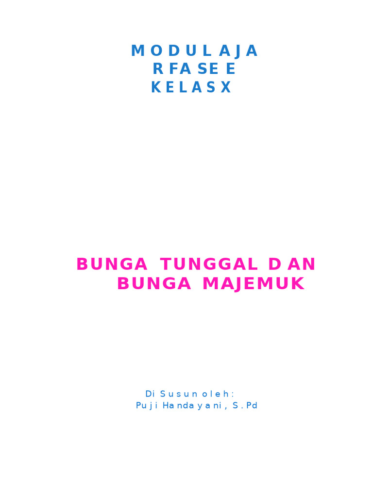 Modul Ajar Matematika - Bunga Tunggal Dan Bunga Majemuk - Fase F | PDF