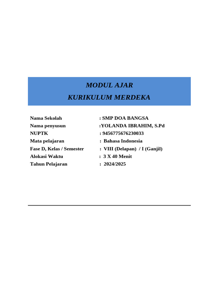 Modul Ajar BAB 1 | PDF