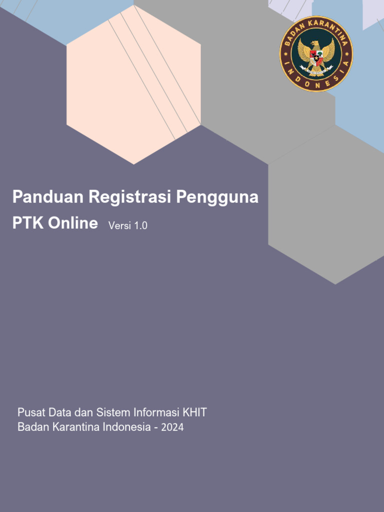 Panduan Registrasi PTK Online Untuk Penguna Jasa Ver 1.0 | PDF