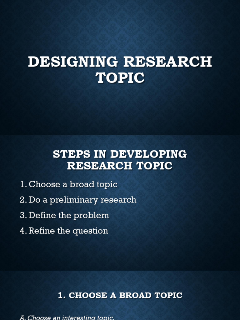 3 Designing Research Topic | PDF