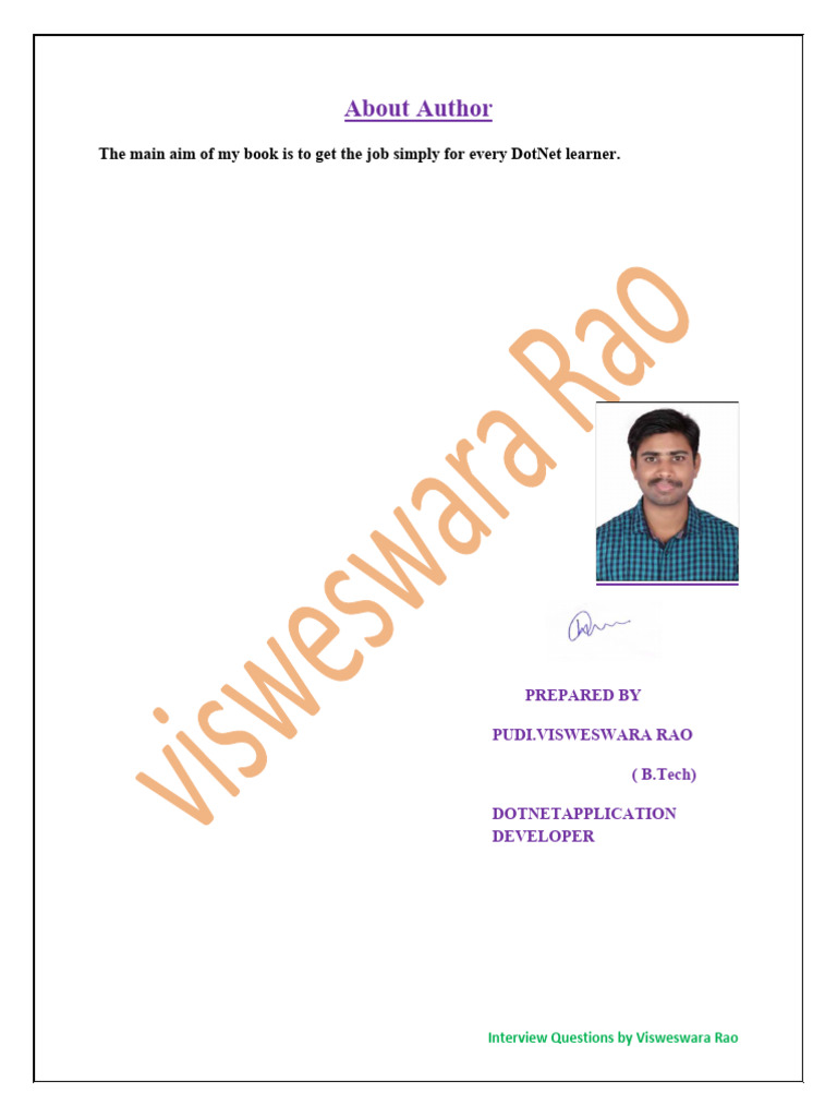 Interview Questions C# | PDF