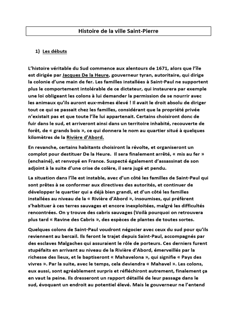 Histoire de Saint Pierre | PDF