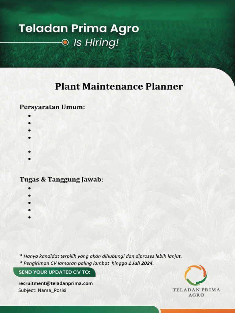 Plant Maintenance Planner | PDF