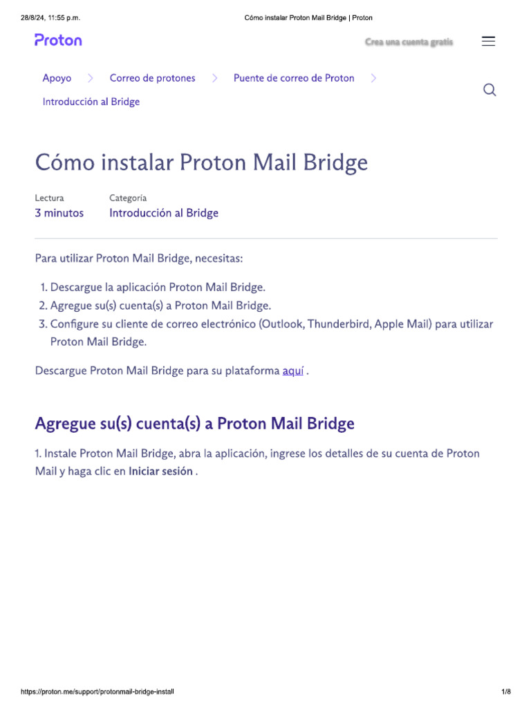 Cómo instalar Proton Mail Bridge _ Proton | PDF