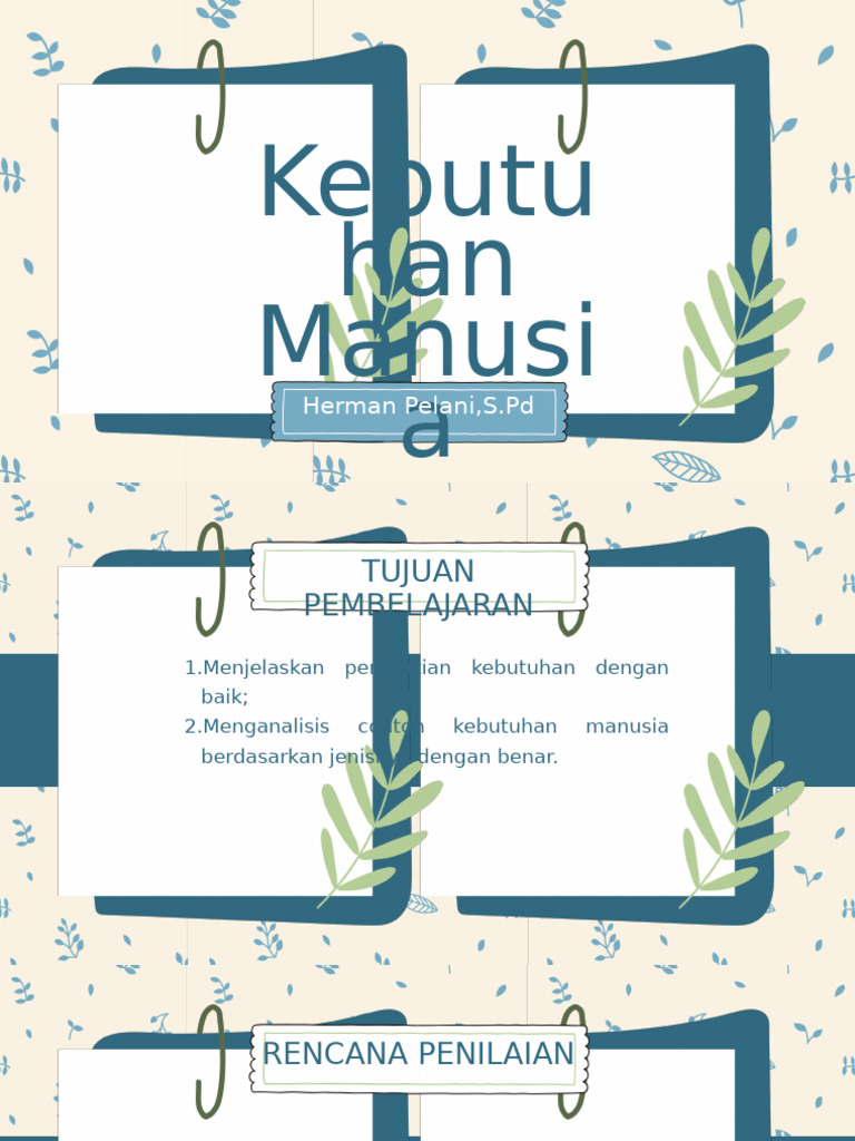Kebutuhan Manusia | PDF