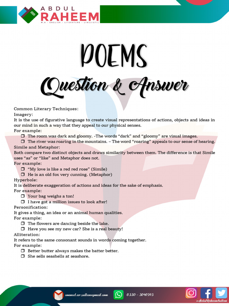 XII - Sub - Section - Poems | PDF