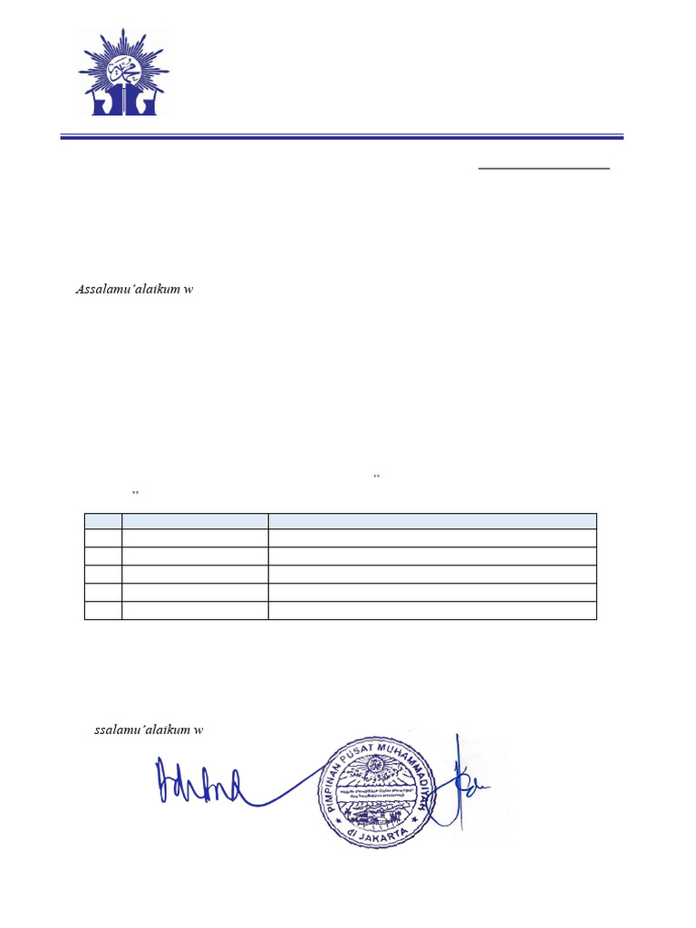 2024.07.31 - Undangan Seleksi IMSO (Muhammadiyah) TH 2024 | PDF
