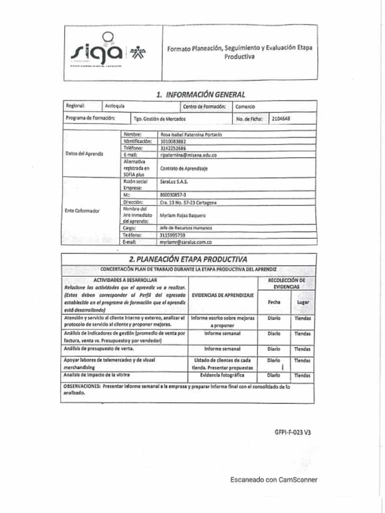 Evaluacion 1 Rosa Isabel Paternina | PDF