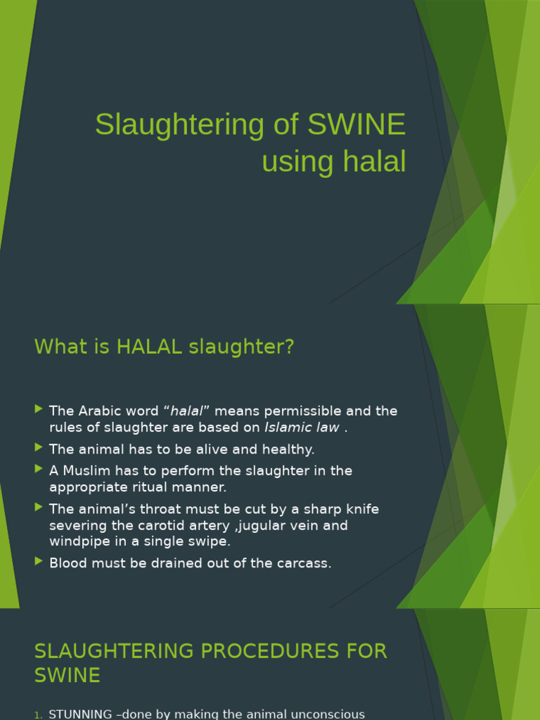 Halal Slaughtering Of Swine Pdf