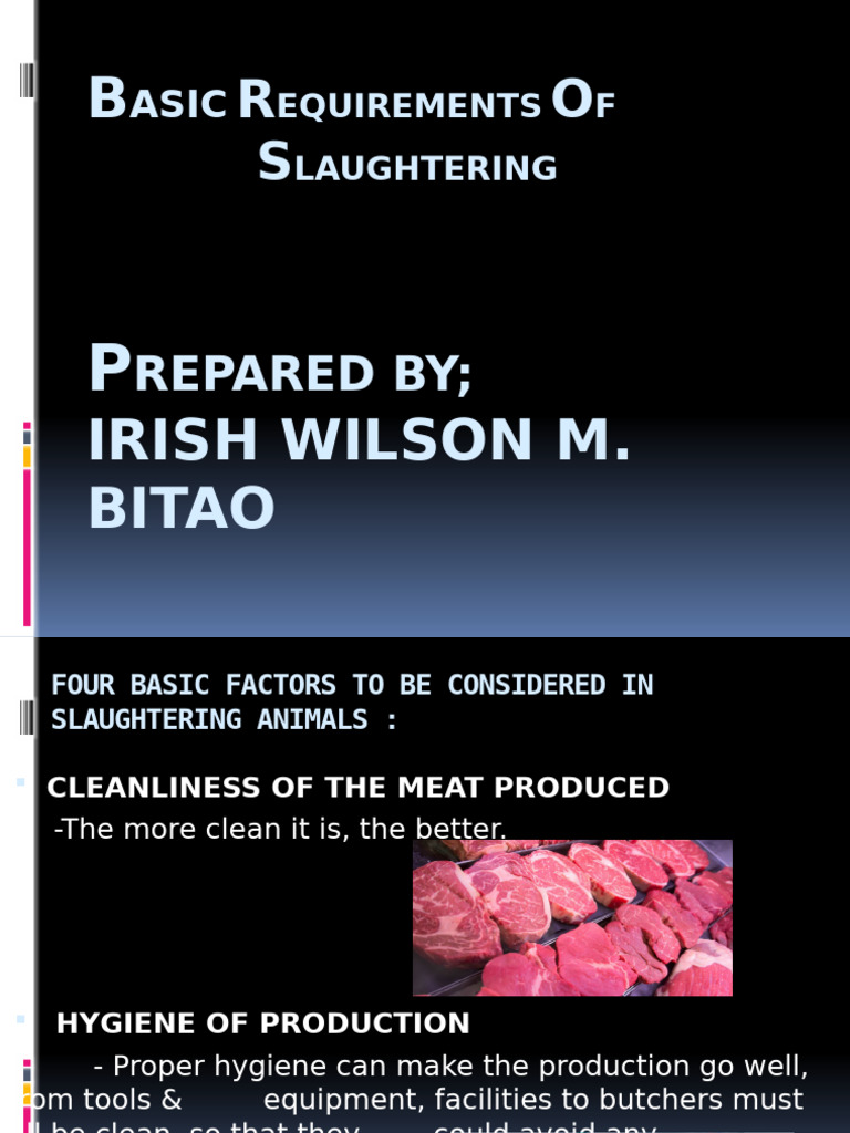Basic Requirements of Slaughtering | PDF