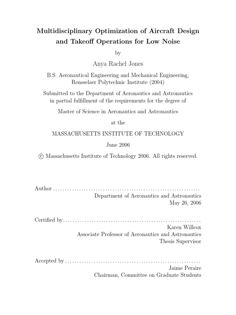 Multidisciplinary Optimization of Aircraft Design and Takeoff ...
