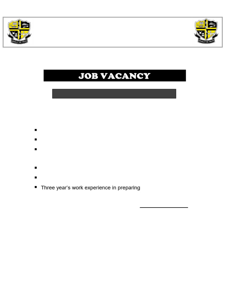 Job Vacancy | PDF