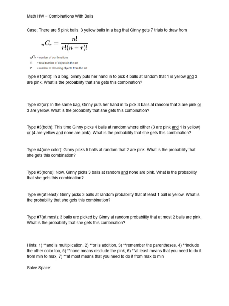 Balls Worksheet | PDF