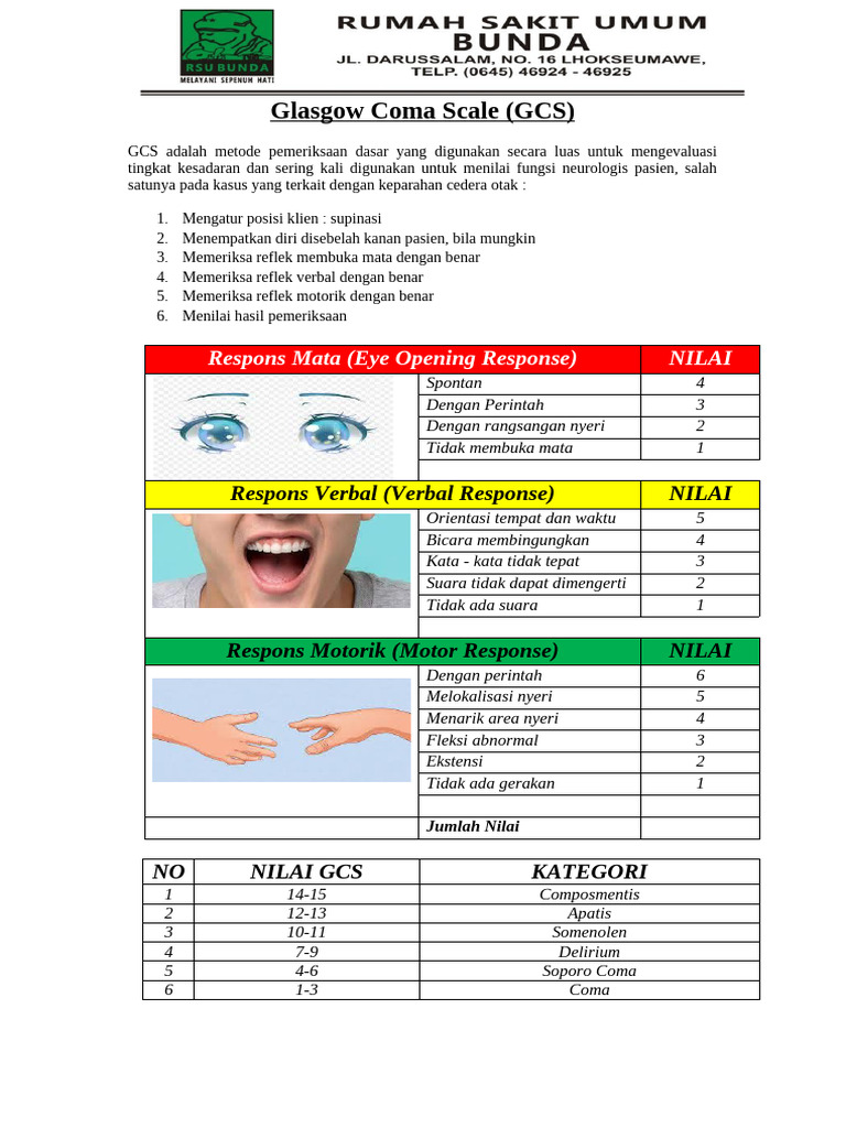 Glasgow Coma Scale | PDF