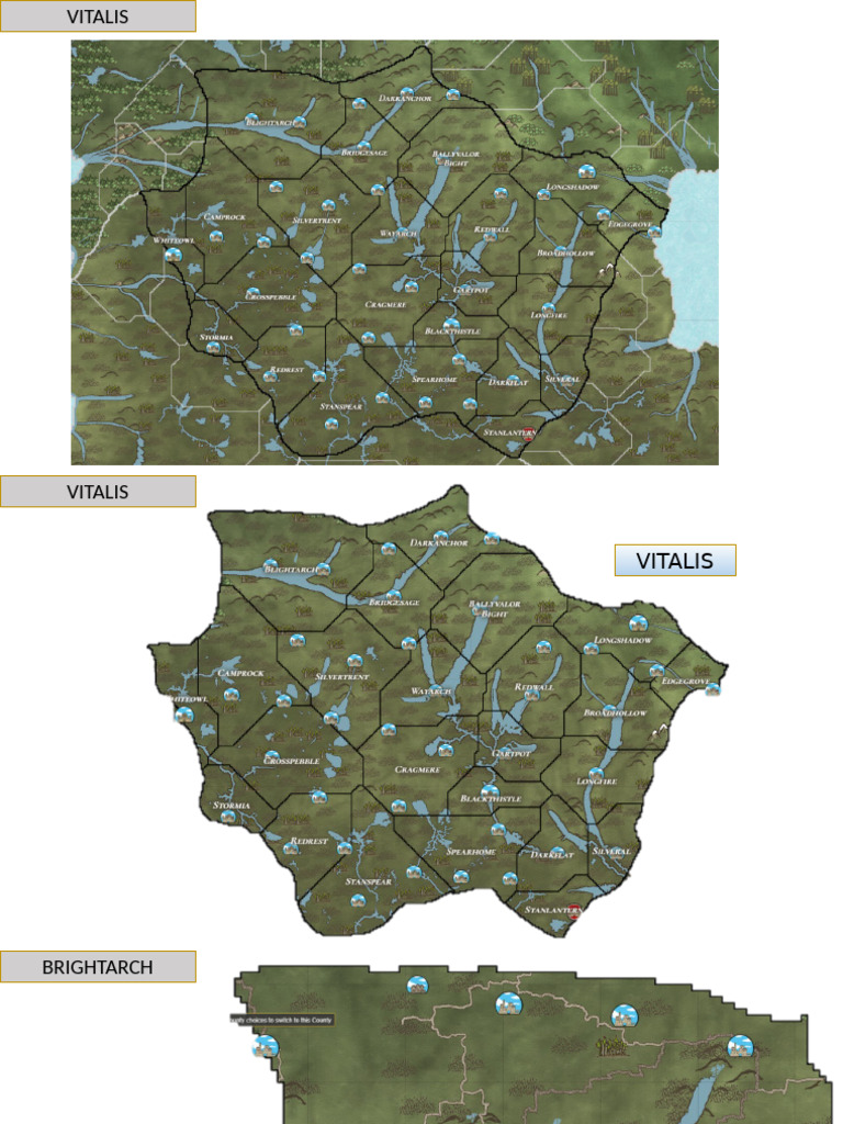 County Lines Map of Vitalis With Roads | PDF