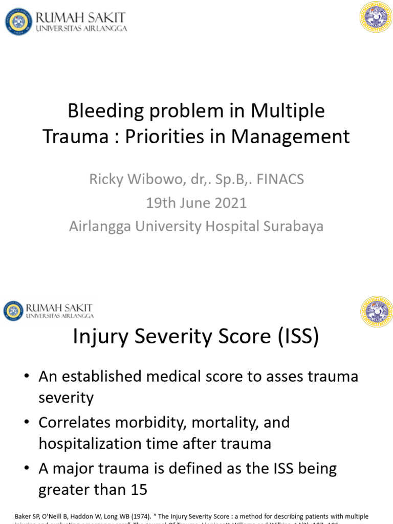 Bleeding Problem in Multiple Trauma | PDF