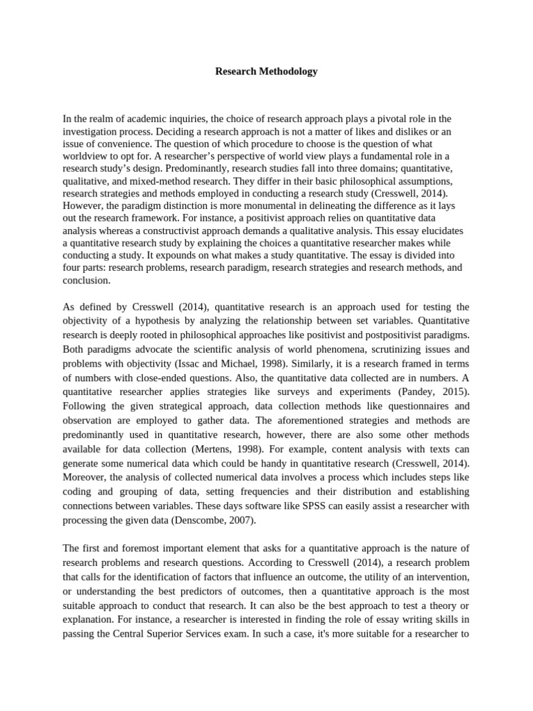 Research Methodology | PDF | Quantitative Research | Sampling (Statistics)